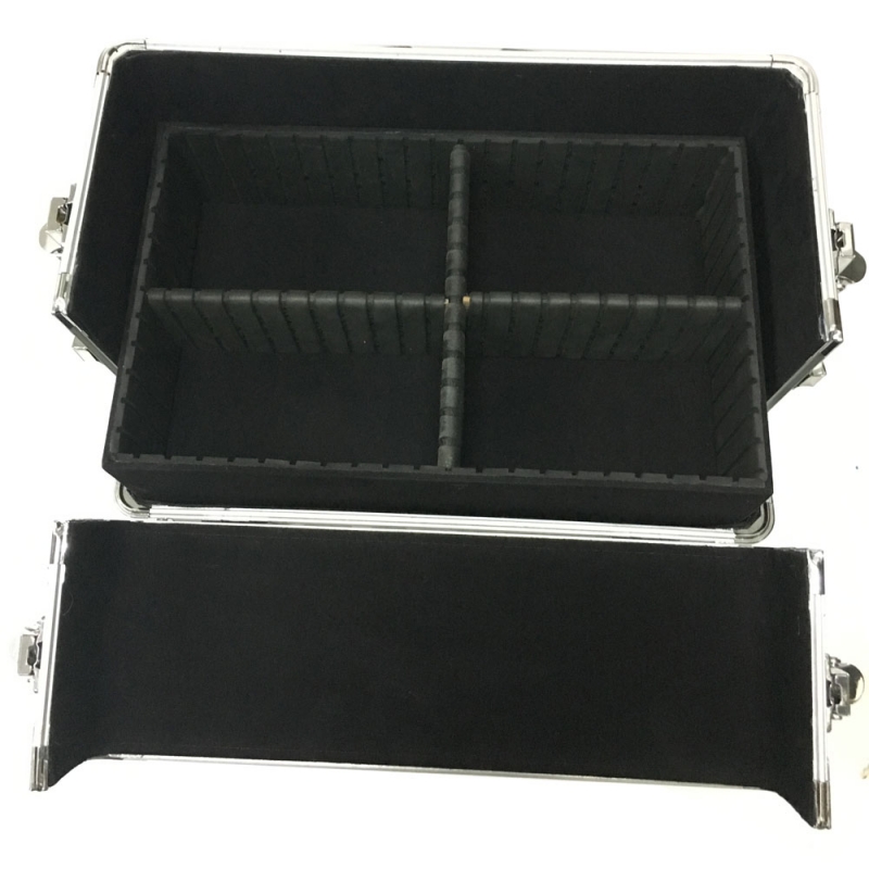 3-in-1 Makeup Train Case Draw-bar Box Design Portable Leopard Grain ...