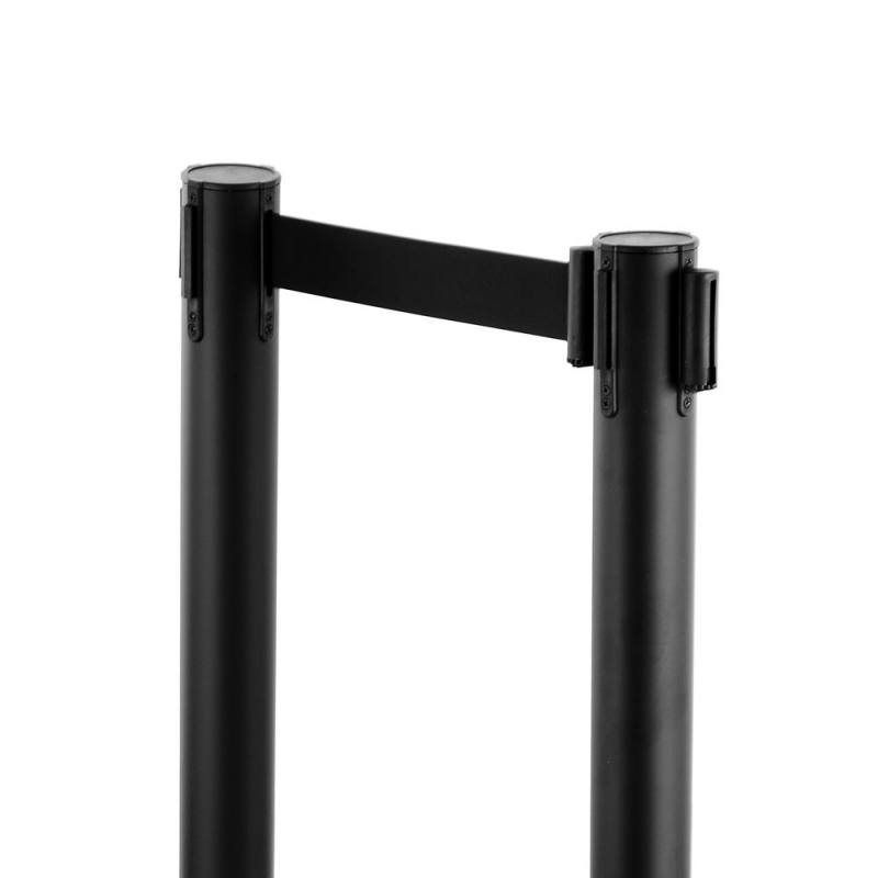 Telescopic Handrails 2pcs 32 x 90cm Stainless Steel Black - Alimart