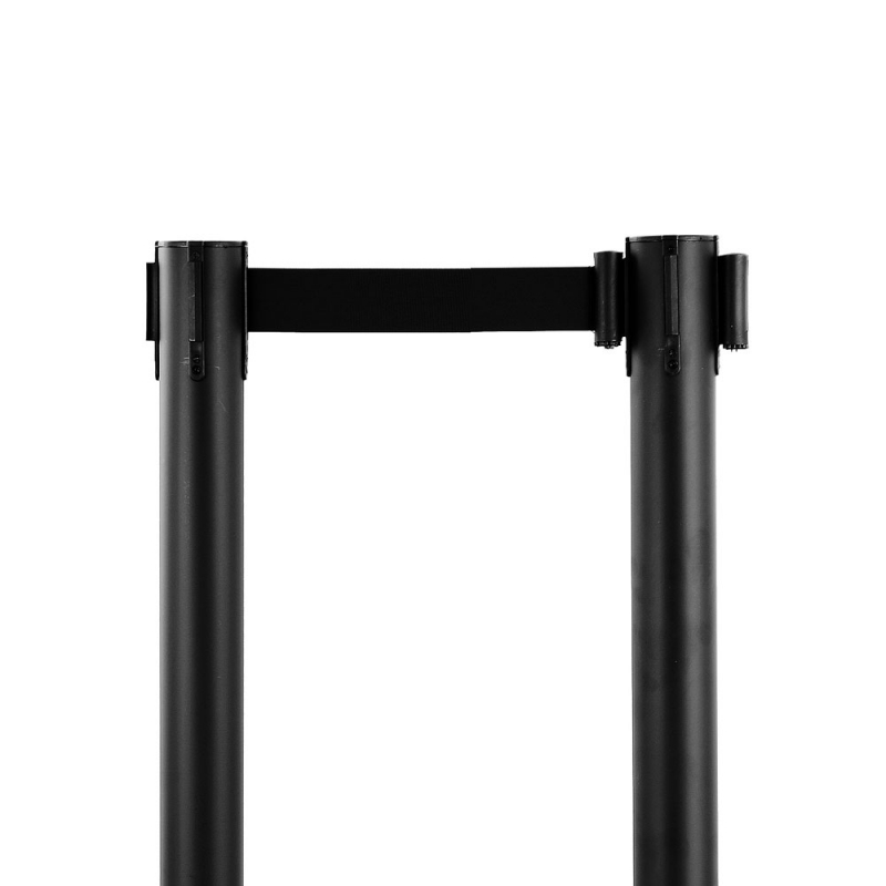 Telescopic Handrails 2pcs 32 x 90cm Stainless Steel Black - Alimart