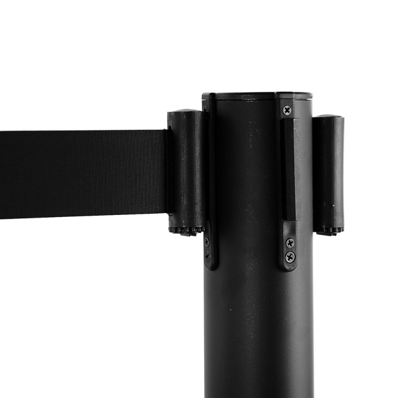 Telescopic Handrails 2pcs 32 x 90cm Stainless Steel Black - Alimart