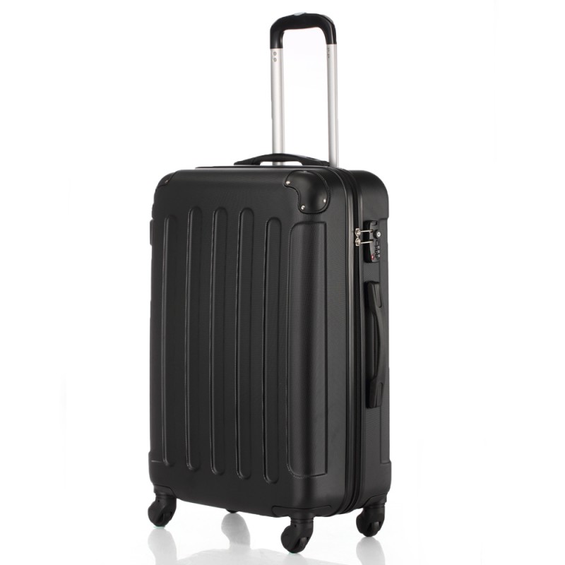 Trolley Case 3-in-1 Portable ABS 20" / 24" / 28" Black - Alimart