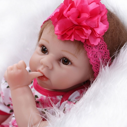22" Mini Cute Reborn Doll Silicone Realistic Baby Dolls lifelike in ...