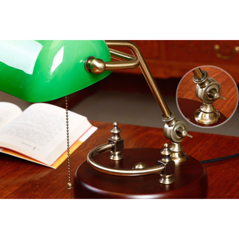 American Retro Solid Wood Lamp Study Table Work Read Bedroom Bedside ...