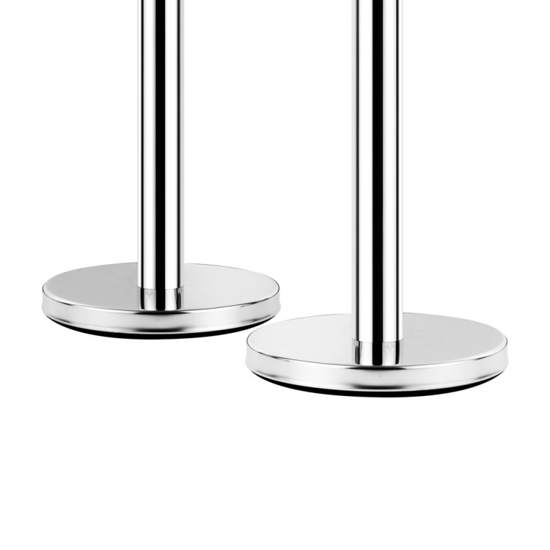 2pcs Telescopic Handrails 32 x 90cm Stainless Steel Silver - Alimart