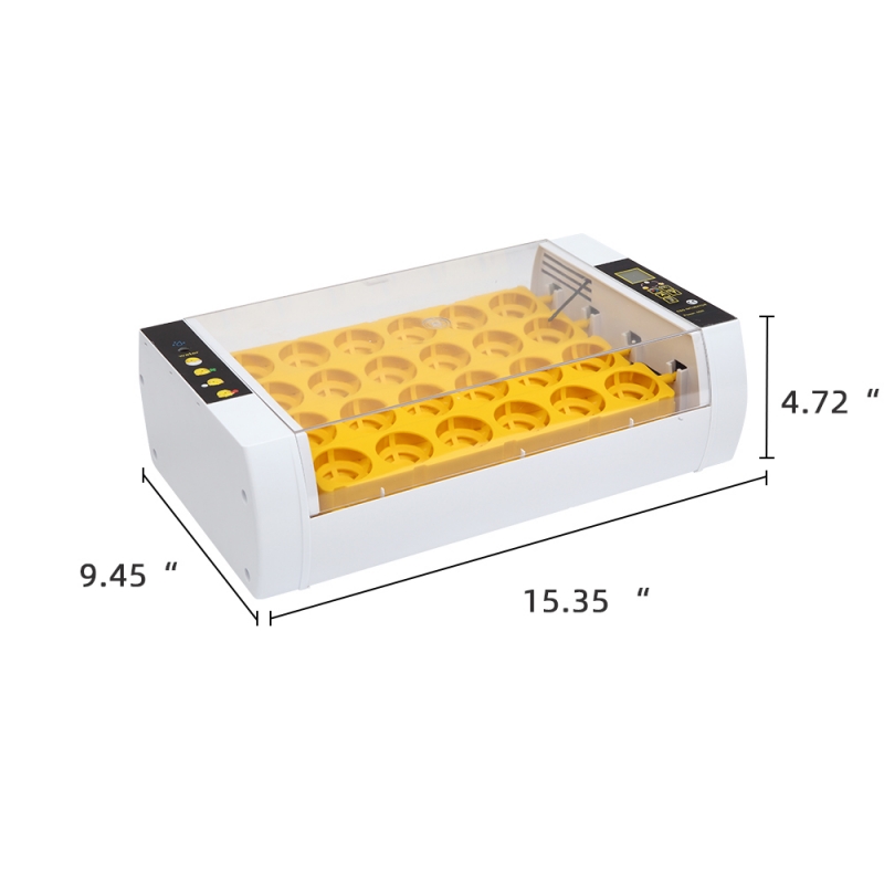24 Eggs LED Light Full Automatic Poultry Incubator with Egg Candler ...