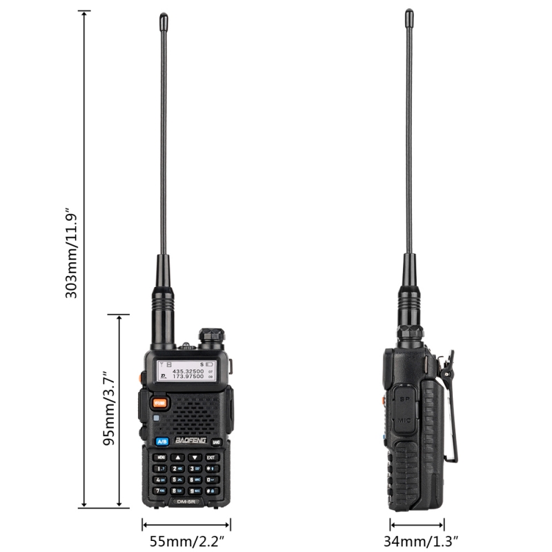 DMR Digital Radio Walkie Talkie Compatible Baofeng DM-5R Dual Band US ...
