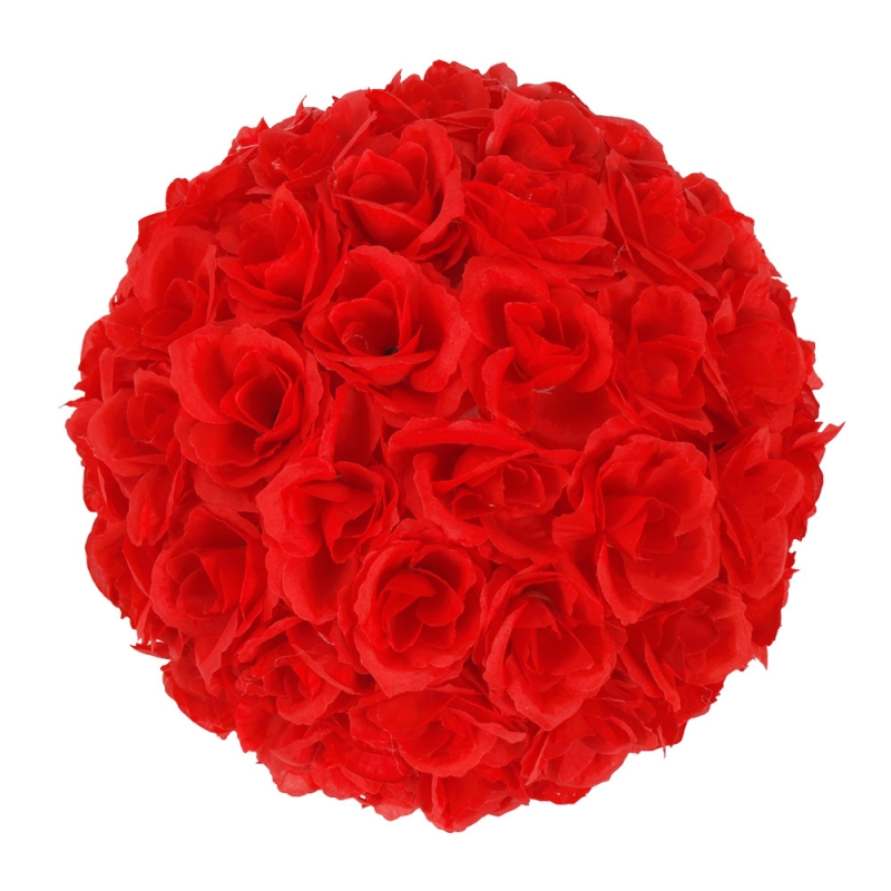 Flower Ball 9.84" Wedding Decoration Big Red - Alimart