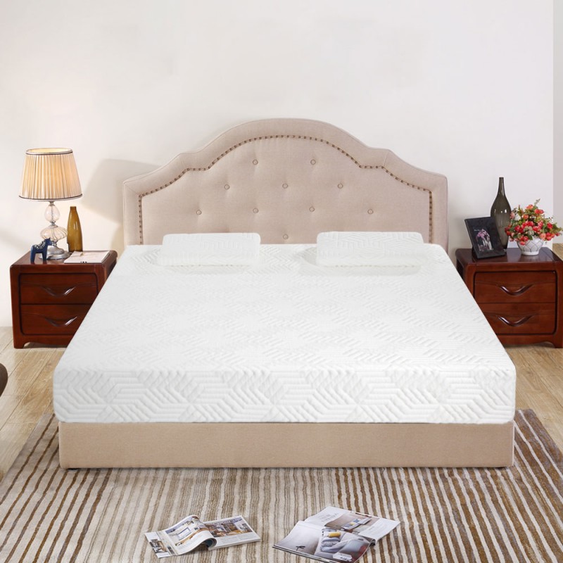 12" Three Layers Softness Cotton Mattress with 2 Pillows (Queen Size ...