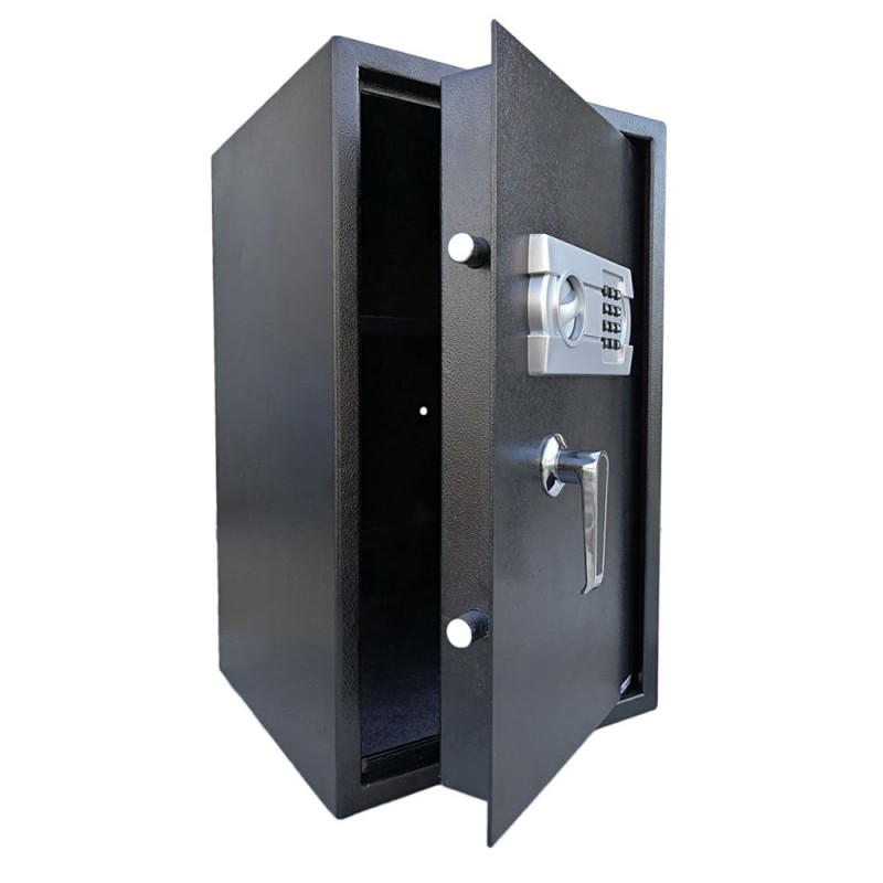 Electronic Digital Steel Safe Black Box & Silver Gray Panel E60SG - Alimart