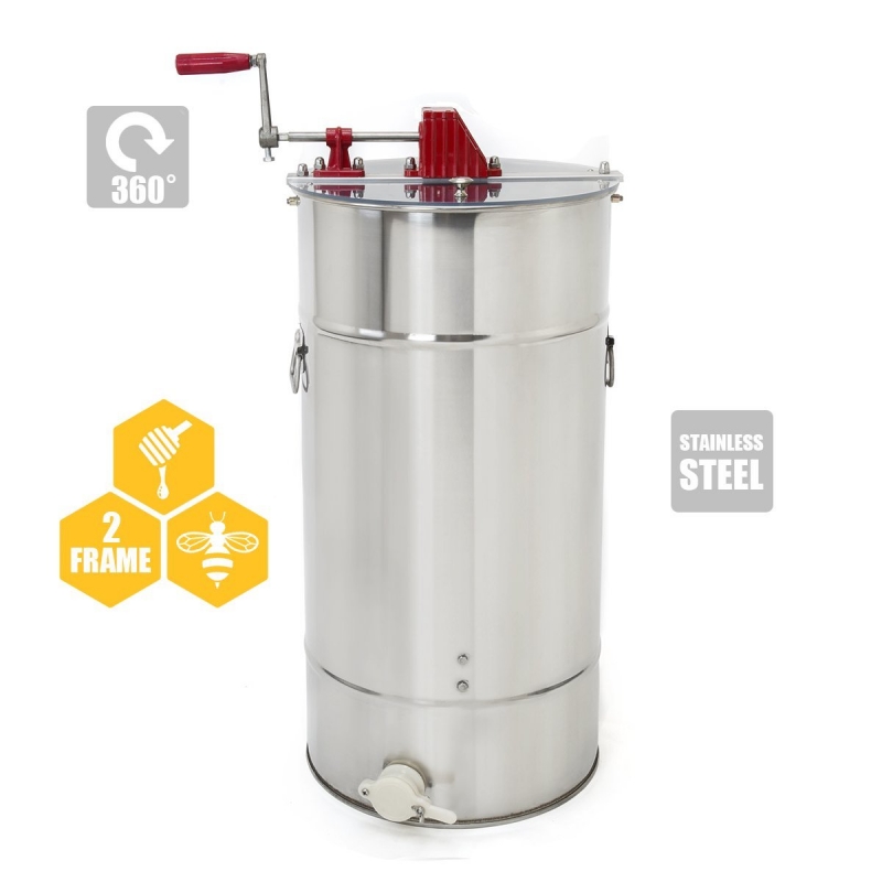 Honey Extractor with Stand Holder 15.5" x 30" with 2-Frame - Alimart