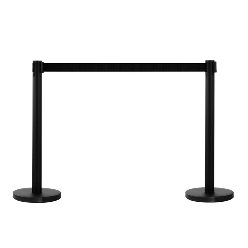 Telescopic Handrails 2pcs 32 x 90cm Stainless Steel Black - Alimart
