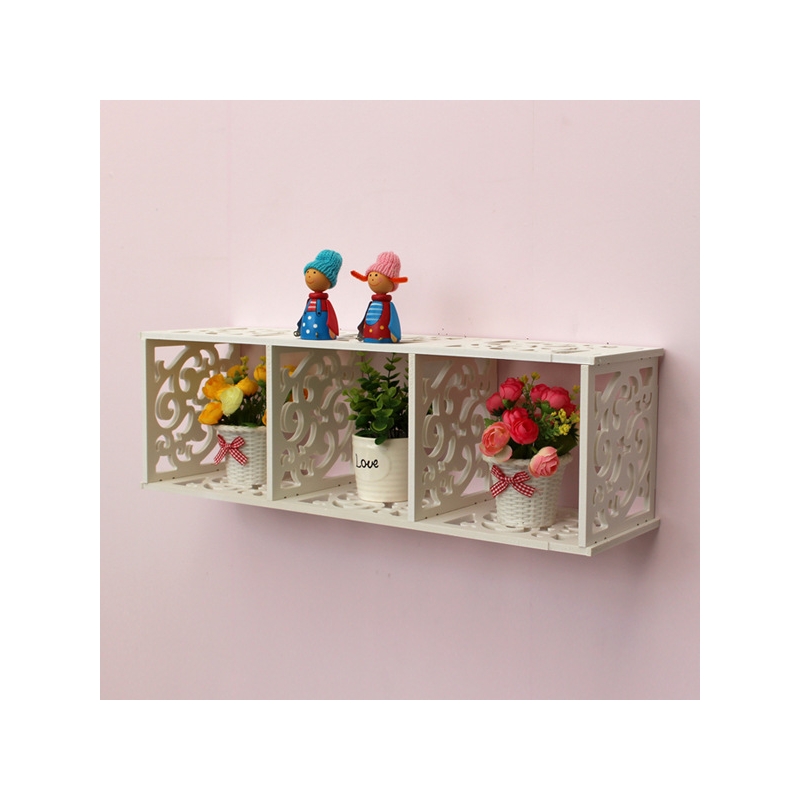 3 Lattices Creative Corner Shelf Grid Floating Wall Shelf Rack Hanging ...