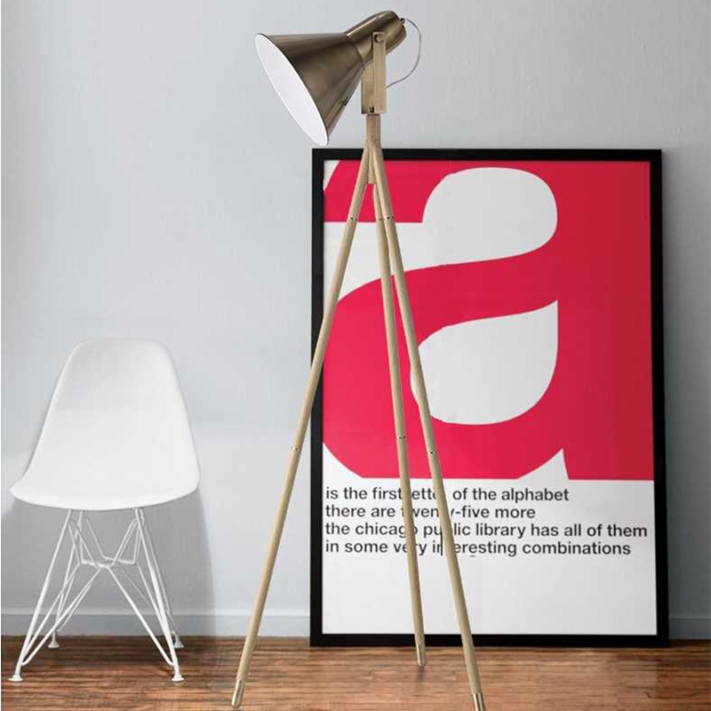 Adna 63" Tripod Wood Floor Lamp - Alimart