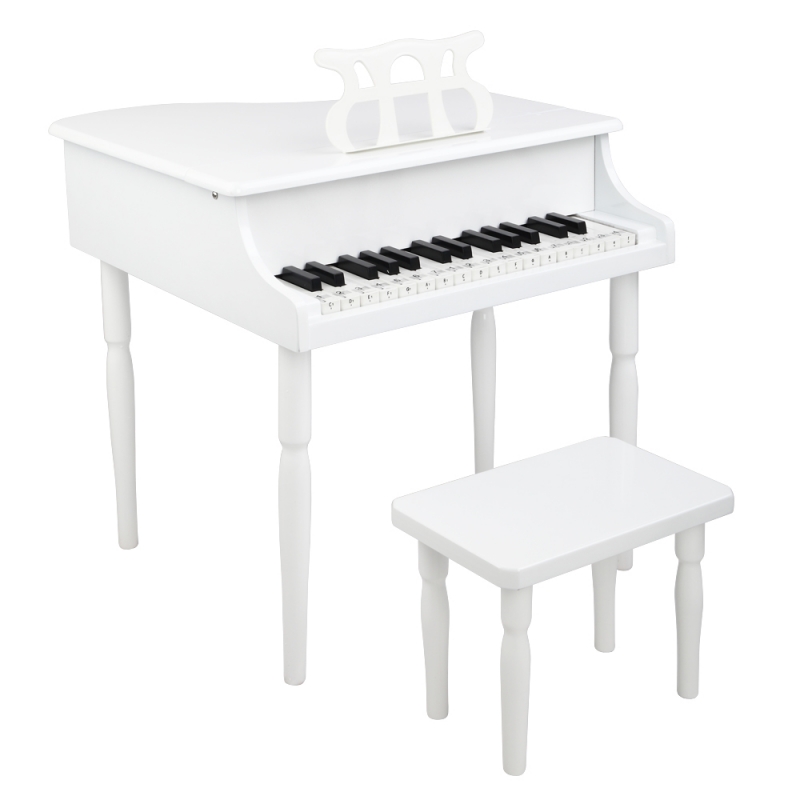 Wooden Toys 30-key Children's Wooden Piano White - Alimart
