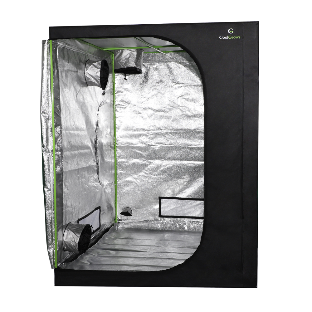 Portable Door Grow Tent with Window Coolgrows 60" x 60" x 80" Black ...