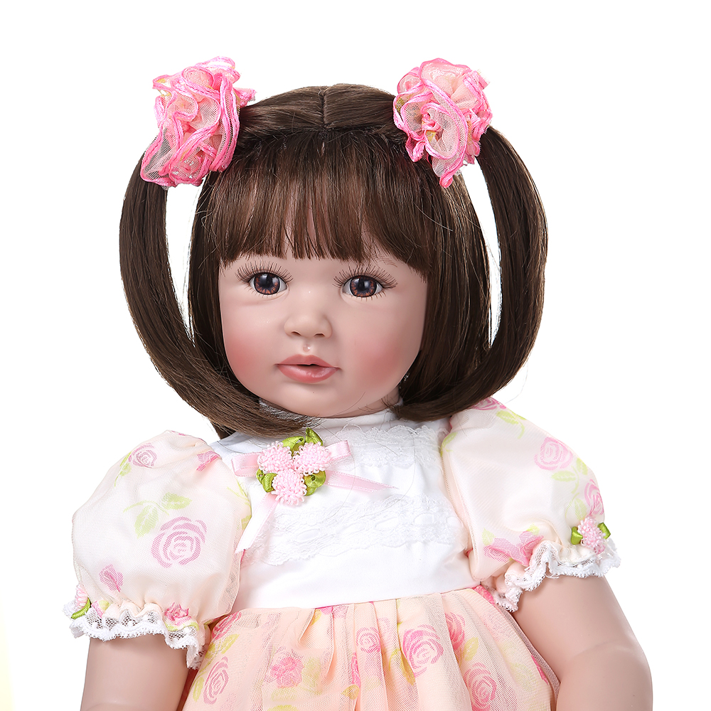 24" Soft Silicone Reborn Toddler Doll Simulation Girl Real NPK Dolls ...